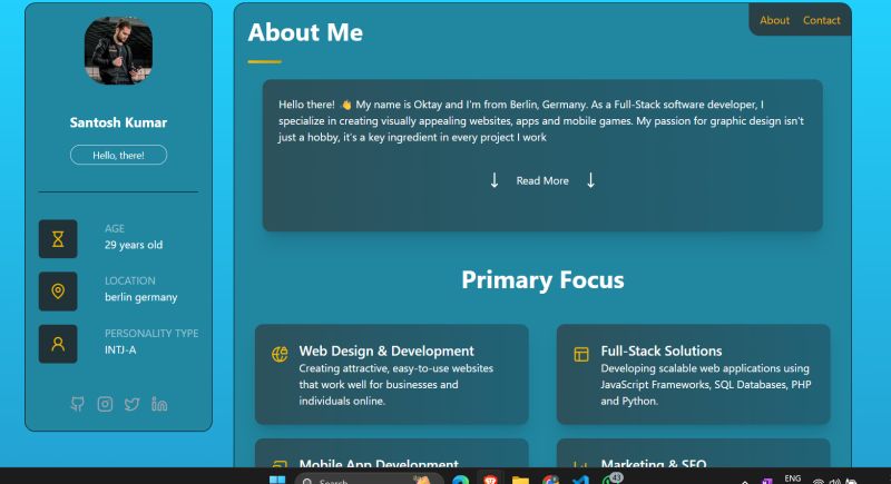 Finished a website with React and Tailwind CSS | Mr. Santosh Kumar ... Finished a website with React and Tailwind CSS | Mr. Santosh Kumar ...