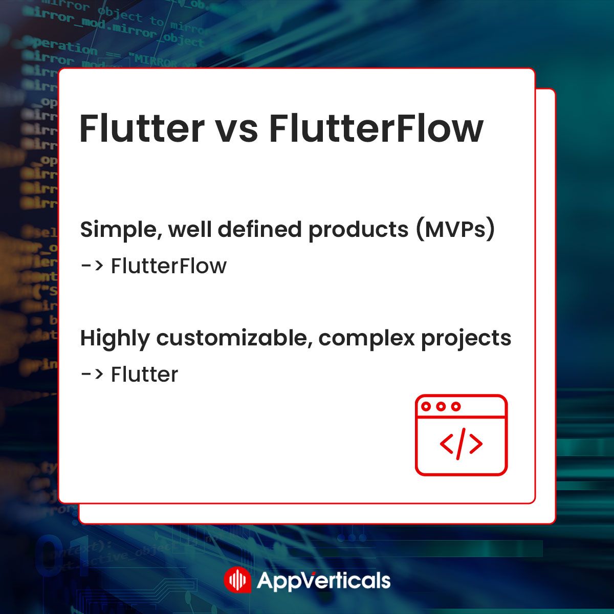 AppVerticals on LinkedIn: #flutter #programming #coding # ... AppVerticals on LinkedIn: #flutter #programming #coding # ...