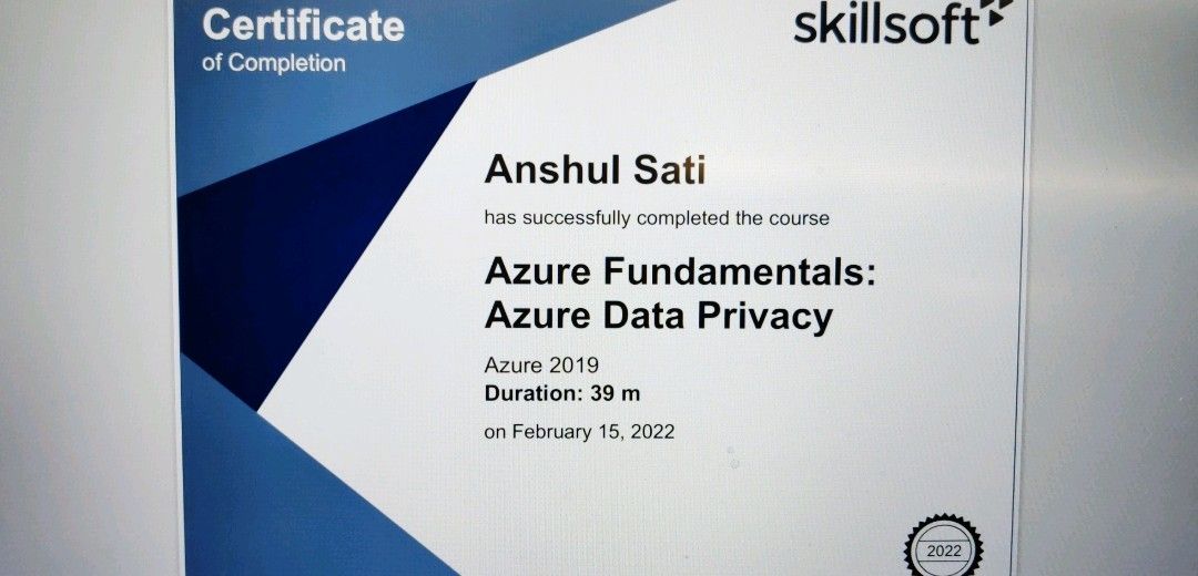 Anshul Sati on LinkedIn: Azure Fundamental. Azure Data Privacy ... Anshul Sati on LinkedIn: Azure Fundamental. Azure Data Privacy ...