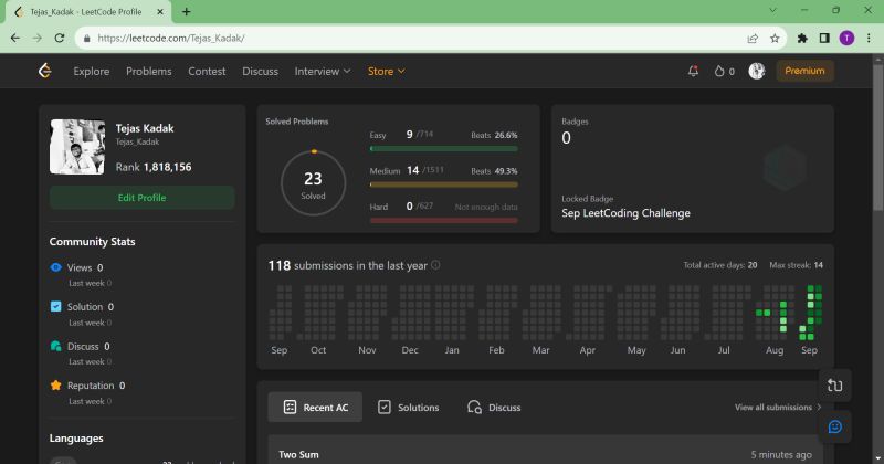 Day 14 of LeetCode Challenge: Solving problems | Tejas Kadak posted on ... Day 14 of LeetCode Challenge: Solving problems | Tejas Kadak posted on ...
