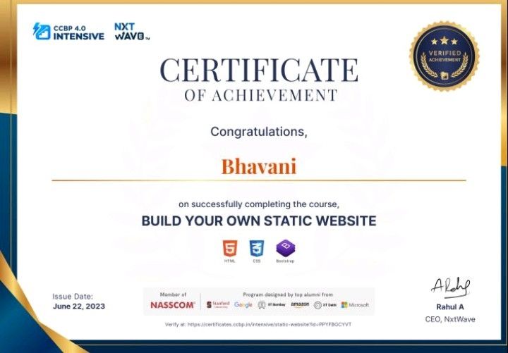 Bhavani Mallela on LinkedIn: #nxtwave #30daysofcodechallenge #ccbp # ... Bhavani Mallela on LinkedIn: #nxtwave #30daysofcodechallenge #ccbp # ...