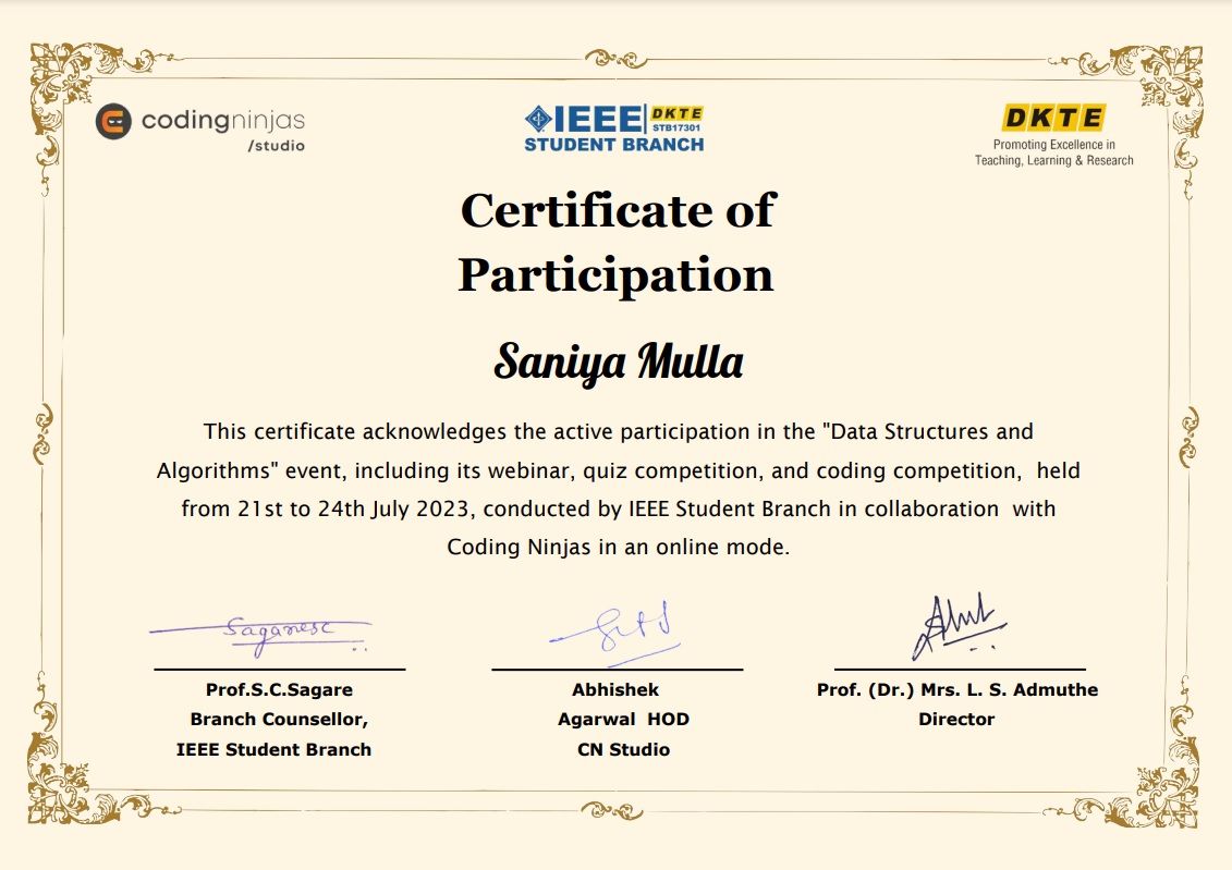Saniya Mulla on LinkedIn: #datastructures #algorithms #codingninjas # ... Saniya Mulla on LinkedIn: #datastructures #algorithms #codingninjas # ...