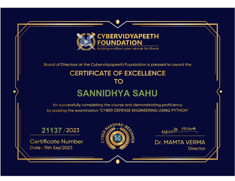 Sannidhya Sahu on LinkedIn: #cybersecurity #python #cyberdefense Sannidhya Sahu on LinkedIn: #cybersecurity #python #cyberdefense
