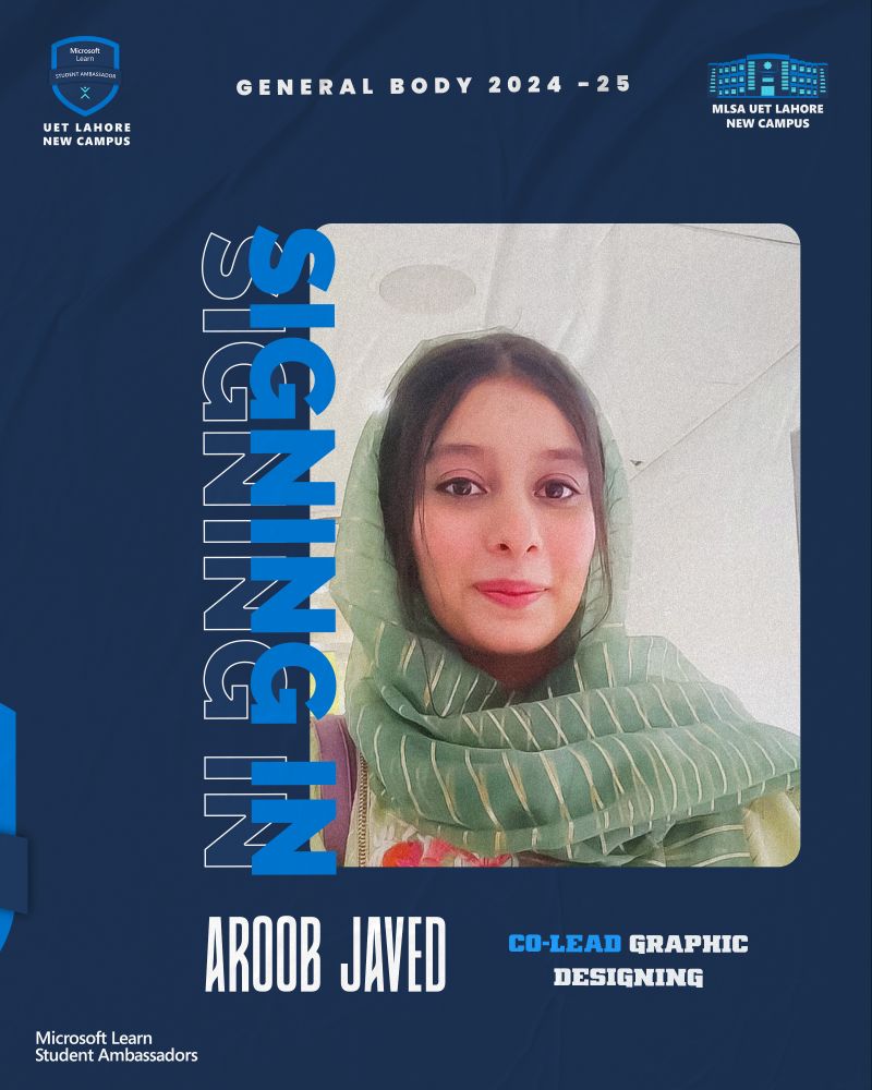 Aroob Javed on LinkedIn: MLSA Co-Lead Graphics Aroob Javed on LinkedIn: MLSA Co-Lead Graphics