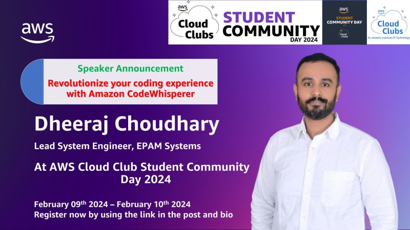 Dheeraj Choudhary on LinkedIn: #aws #communityday #chennai #speaker # ... Dheeraj Choudhary on LinkedIn: #aws #communityday #chennai #speaker # ...