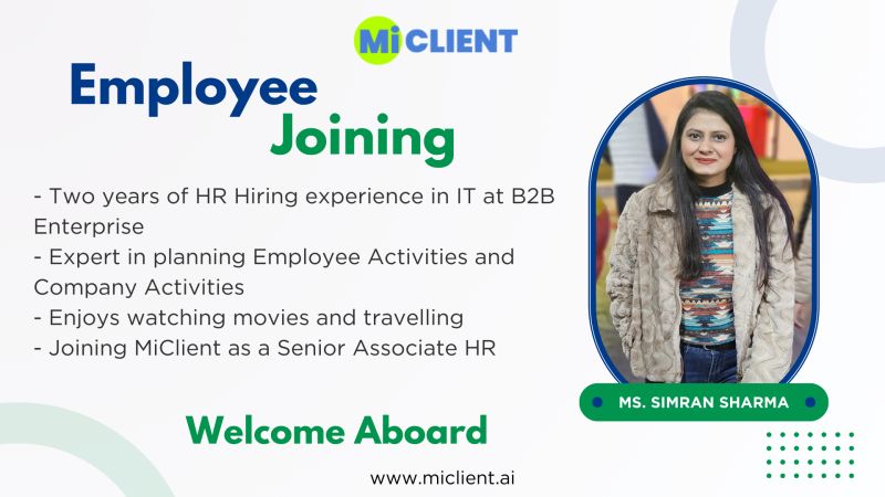 MiCLIENT on LinkedIn: #hiring #newhire #tech #sales #salescpq #software ... MiCLIENT on LinkedIn: #hiring #newhire #tech #sales #salescpq #software ...