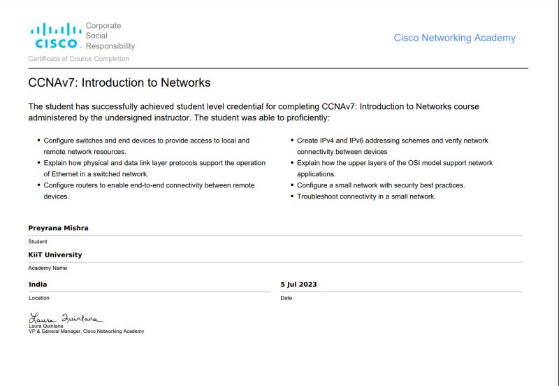 Preyrana Mishra on LinkedIn: #cisco #learning #ccna Preyrana Mishra on LinkedIn: #cisco #learning #ccna