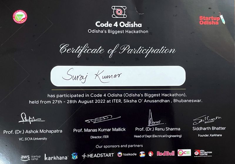 Suraj Yadav on LinkedIn: #code4odisha Suraj Yadav on LinkedIn: #code4odisha