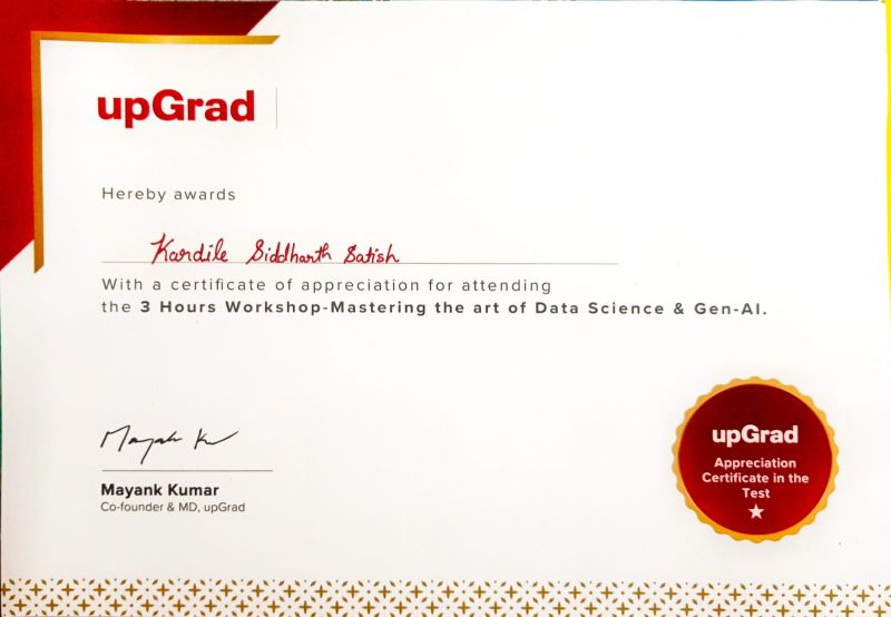 Siddharth Kardile on LinkedIn: #datascience #genai #continuouslearning ... Siddharth Kardile on LinkedIn: #datascience #genai #continuouslearning ...