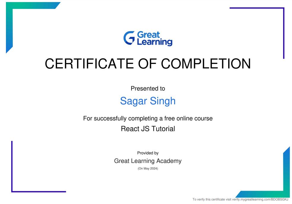 Sagar Singh on LinkedIn: #reactjs #webdevelopment #greatlearning # ... Sagar Singh on LinkedIn: #reactjs #webdevelopment #greatlearning # ...