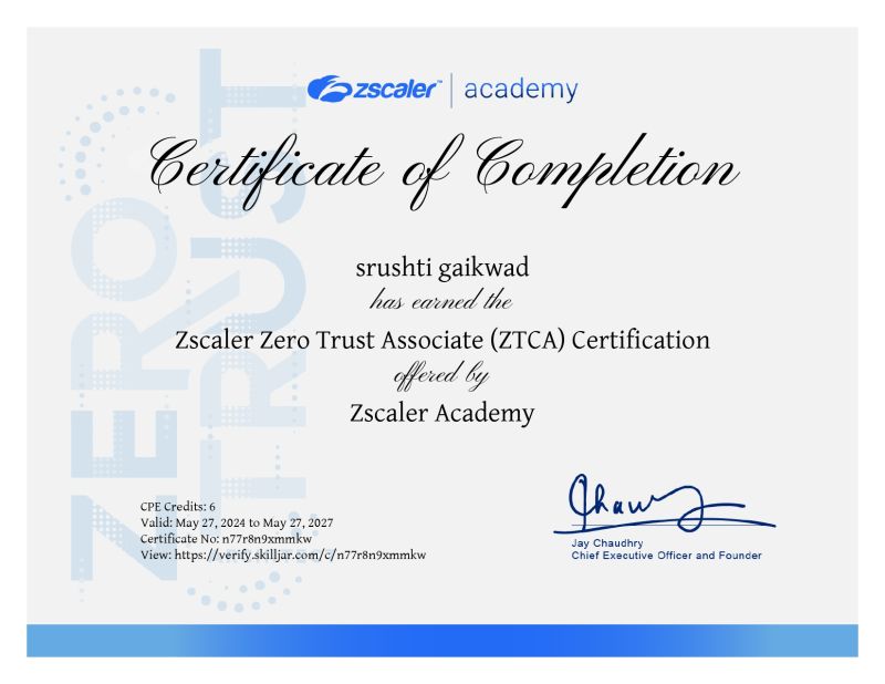 Srushti Gaikwad on LinkedIn: #ztca #zscaler #cybersecurity #zerotrust # ... Srushti Gaikwad on LinkedIn: #ztca #zscaler #cybersecurity #zerotrust # ...