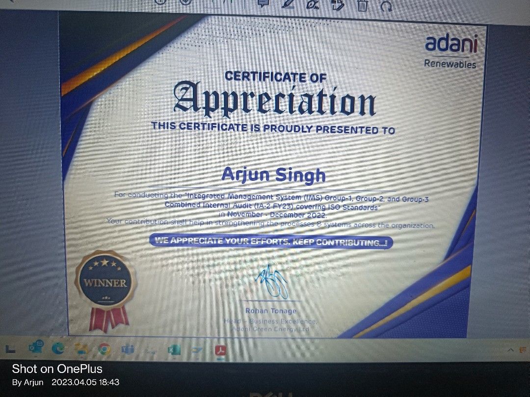 Arjun Singh Gurjar on LinkedIn: #greenenergy #auditor #audit # ... Arjun Singh Gurjar on LinkedIn: #greenenergy #auditor #audit # ...
