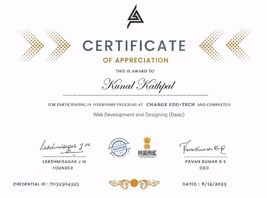 Kunal Kathpal on LinkedIn: #internshipsuccess #webdev #design # ... Kunal Kathpal on LinkedIn: #internshipsuccess #webdev #design # ...
