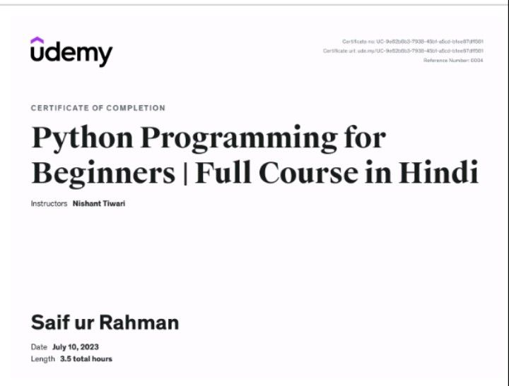 Saif Ur Rahman on LinkedIn: #udemy #python #programming #freecourses # ... Saif Ur Rahman on LinkedIn: #udemy #python #programming #freecourses # ...