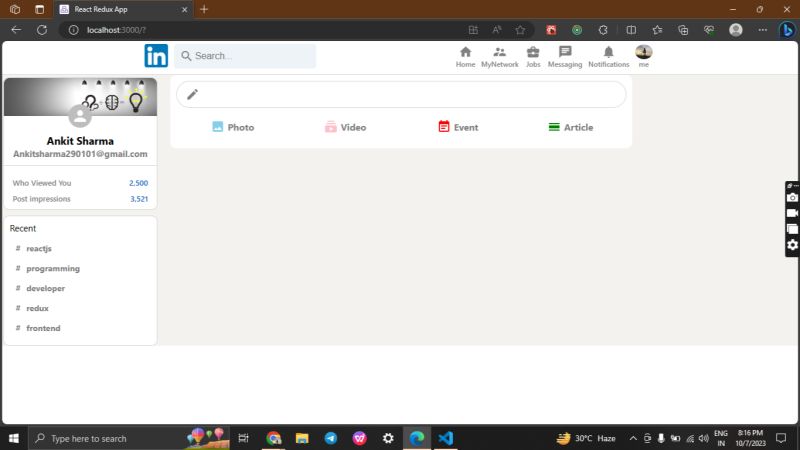 Building a LinkedIn clone with React, Redux, Firebase, Material-UI, and ... Building a LinkedIn clone with React, Redux, Firebase, Material-UI, and ...