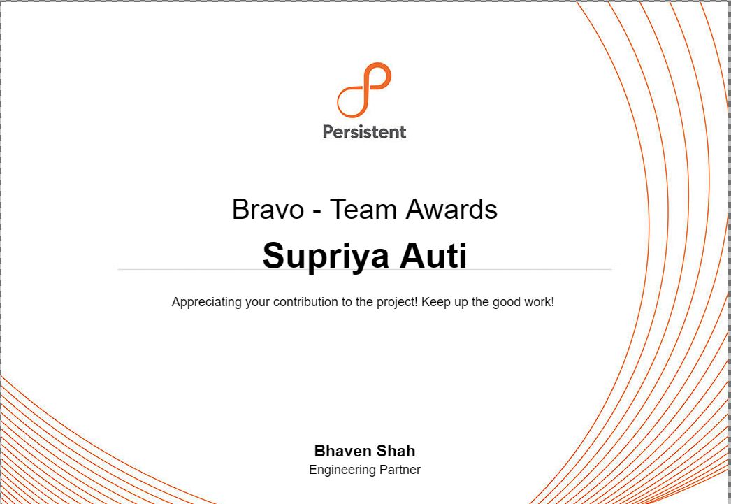 Supriya Auti on LinkedIn: #seebeyondriseabove #persistentsystems # ... Supriya Auti on LinkedIn: #seebeyondriseabove #persistentsystems # ...