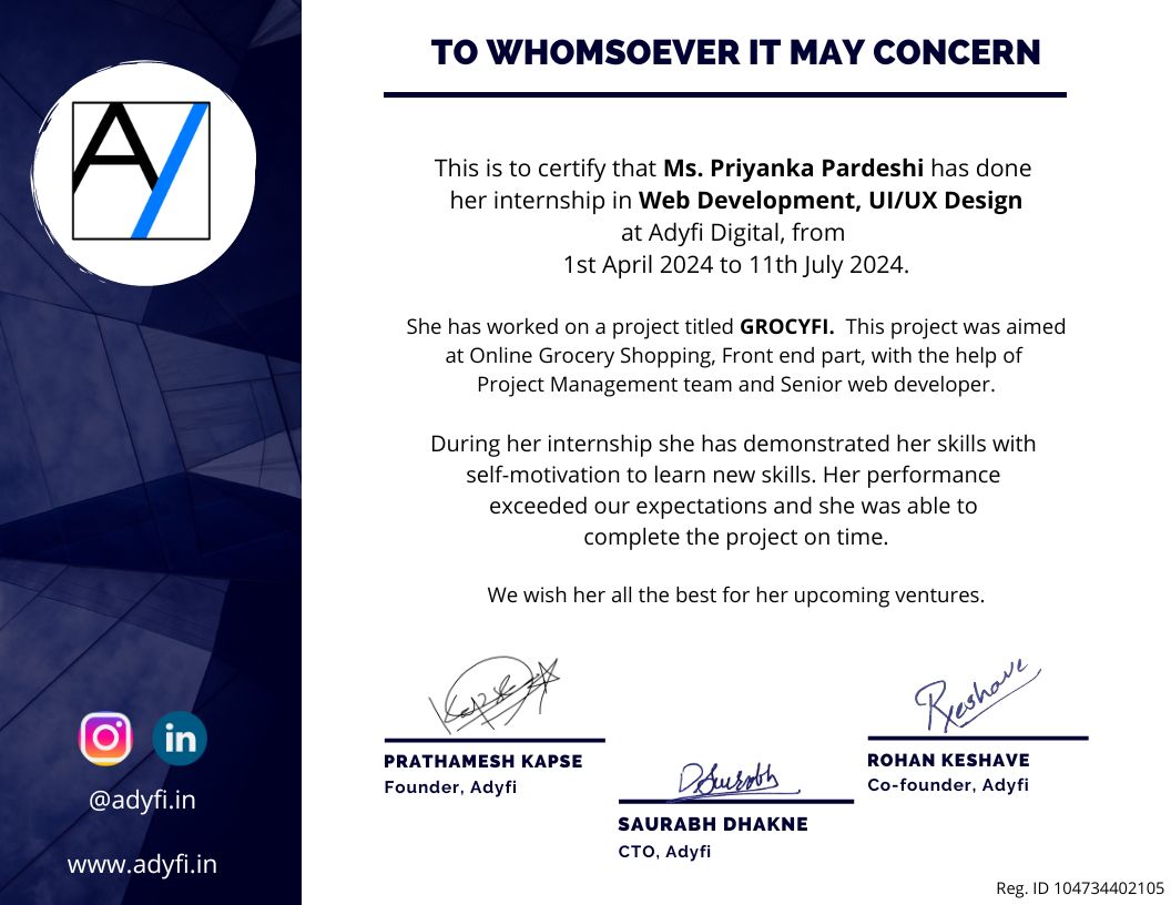Priyanka Pardeshi on LinkedIn: #webdevelopment #uiux #internship Priyanka Pardeshi on LinkedIn: #webdevelopment #uiux #internship