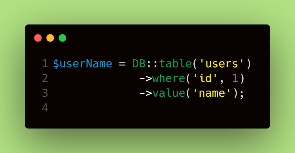 Laravel's value() method for query data | Talha Khan posted on the ... Laravel's value() method for query data | Talha Khan posted on the ...