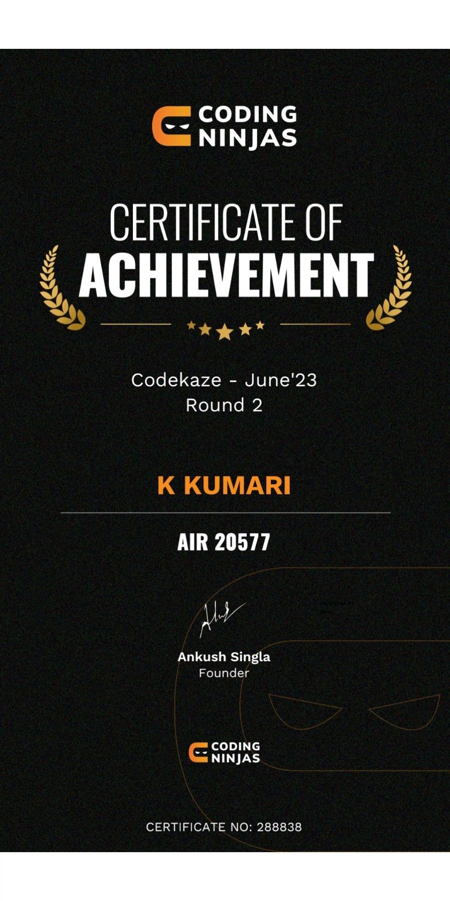Khushi K. on LinkedIn: #codingninjas #codekaze #codingninjas # ... Khushi K. on LinkedIn: #codingninjas #codekaze #codingninjas # ...