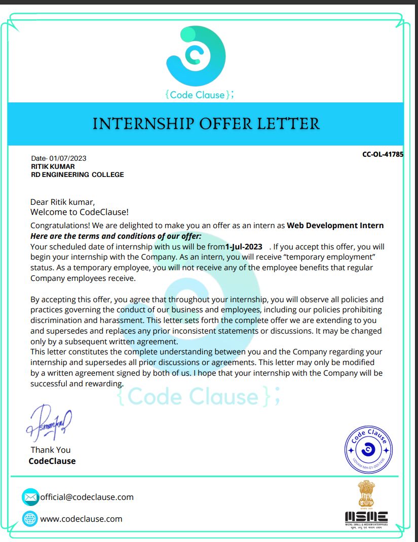 RITIK KUMAR on LinkedIn: #codeclause RITIK KUMAR on LinkedIn: #codeclause