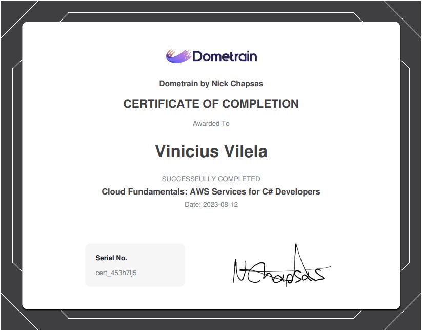 Vinicius Vilela on LinkedIn: #csharp #aws #dotnet Vinicius Vilela on LinkedIn: #csharp #aws #dotnet
