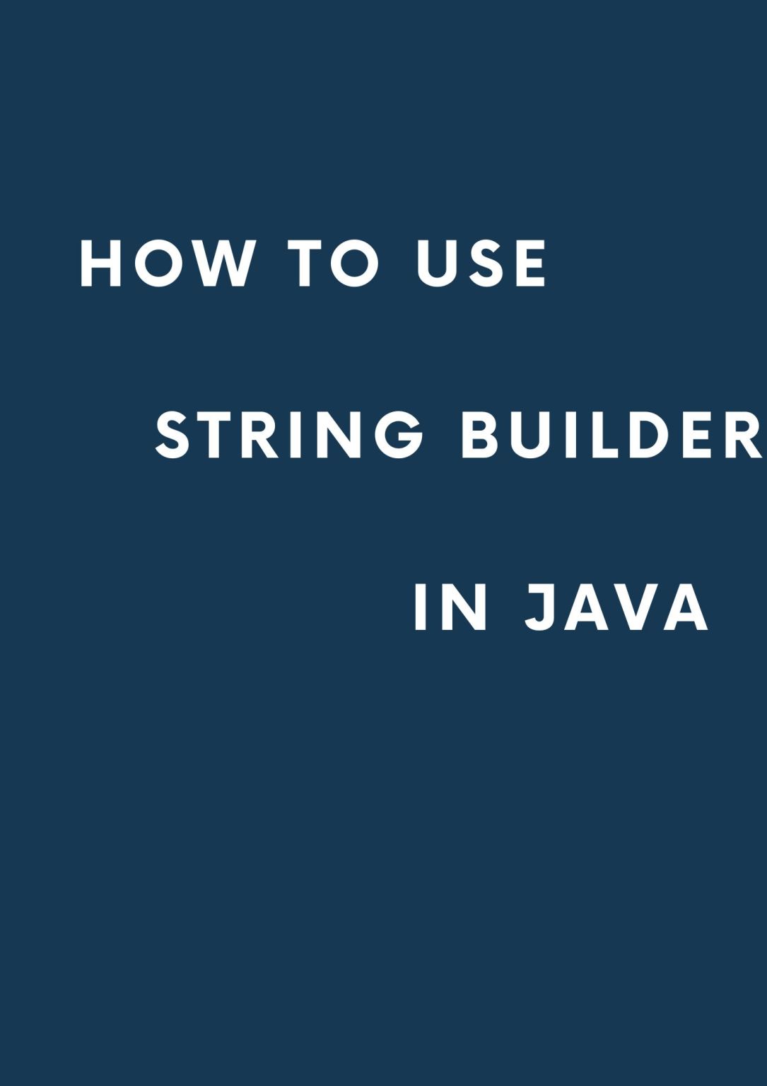 Ben Abid Arij on LinkedIn: #java #string #stringbuilder #springboot Ben Abid Arij on LinkedIn: #java #string #stringbuilder #springboot