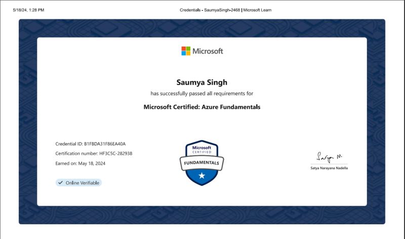 Saumya Singh on LinkedIn: #azurefundamentals #az900 #cloudcomputing # ... Saumya Singh on LinkedIn: #azurefundamentals #az900 #cloudcomputing # ...