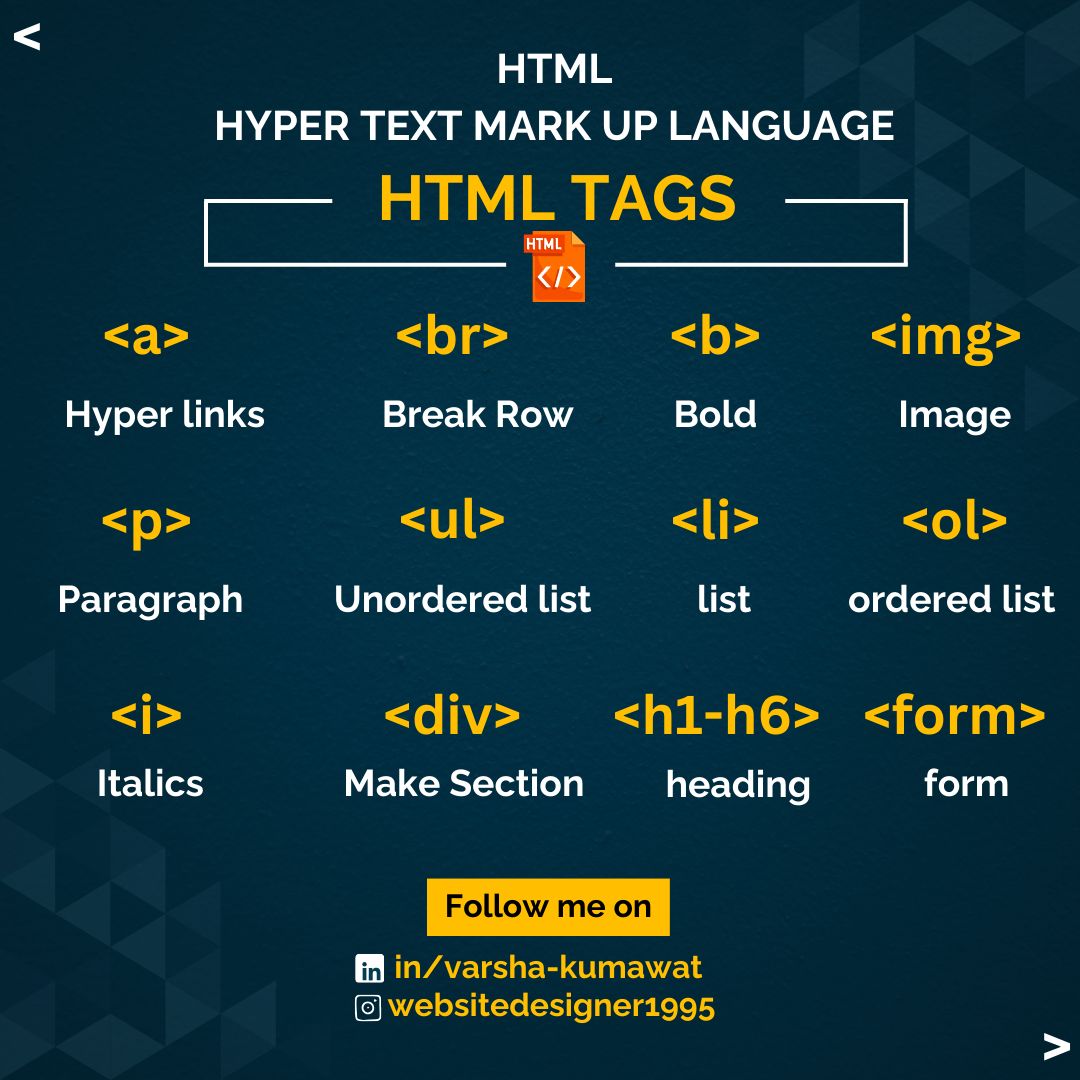 Varsha Kumawat on LinkedIn: #htmltags #backenddevelopment #hover # ... Varsha Kumawat on LinkedIn: #htmltags #backenddevelopment #hover # ...
