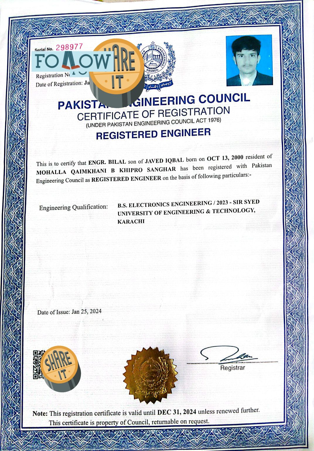Bilal javed on LinkedIn: Alhamdulliah officially Electronics engineer.. Bilal javed on LinkedIn: Alhamdulliah officially Electronics engineer..