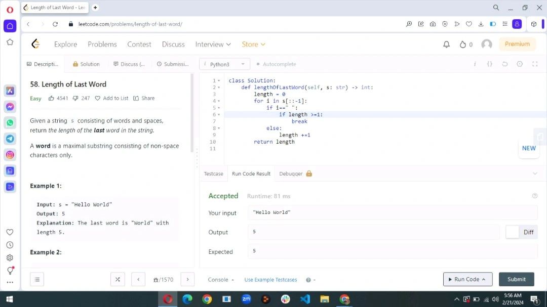 How I solved leetcode day 11: length of last word | Ayesha Mehmood ... How I solved leetcode day 11: length of last word | Ayesha Mehmood ...