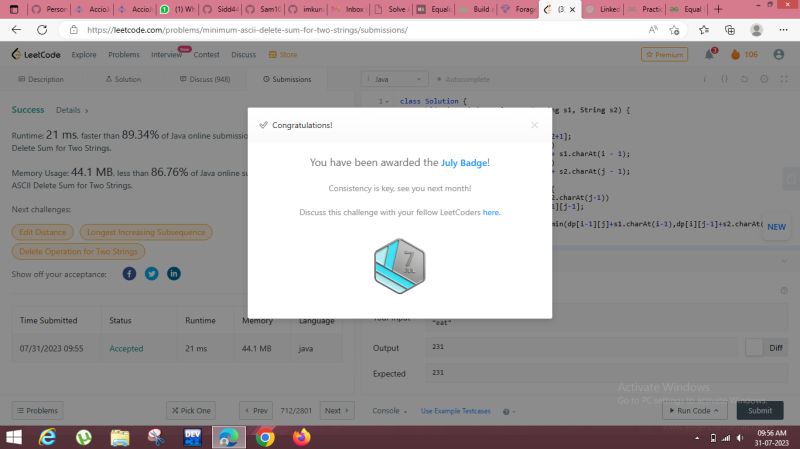 Siddhartha Bharali on LinkedIn: July Leetcode Badge Siddhartha Bharali on LinkedIn: July Leetcode Badge
