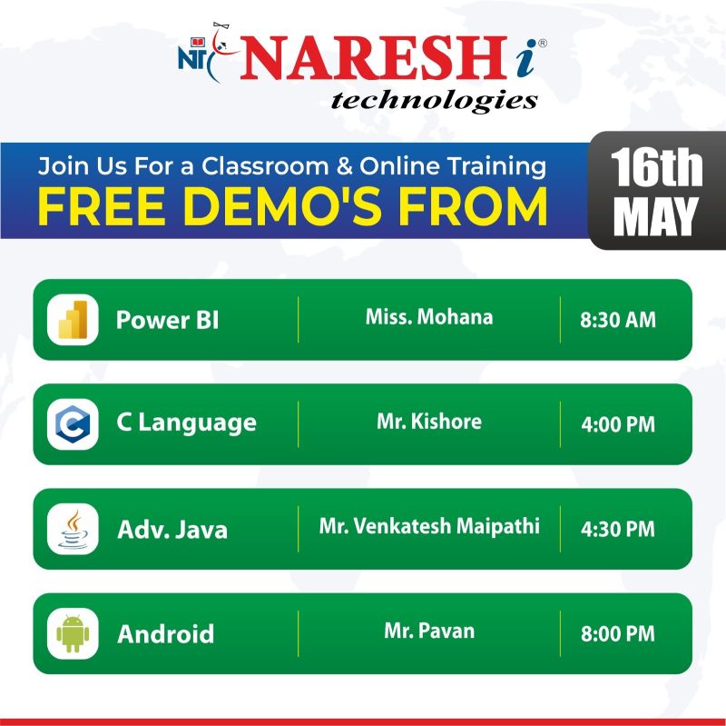 Naresh i Technologies on LinkedIn: #advjava #android #clanguage #django ... Naresh i Technologies on LinkedIn: #advjava #android #clanguage #django ...