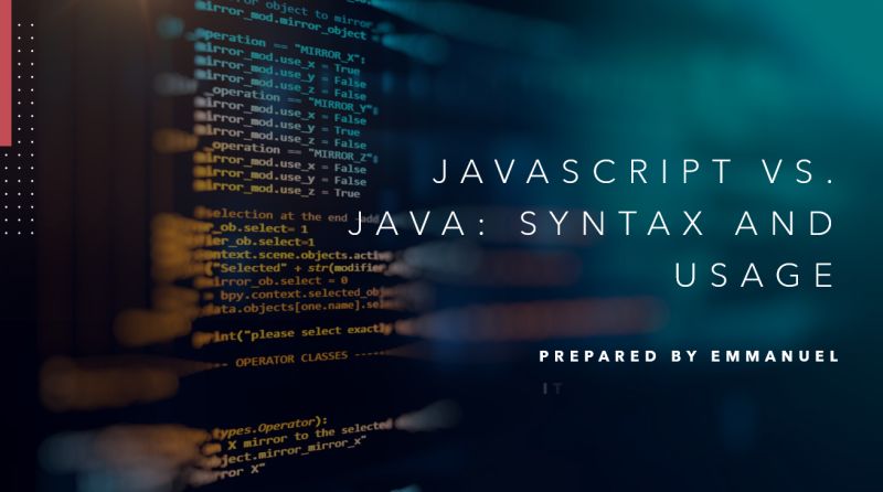 Emmanuel Msafiri Phiri on LinkedIn: #javascript #java #syntax # ... Emmanuel Msafiri Phiri on LinkedIn: #javascript #java #syntax # ...