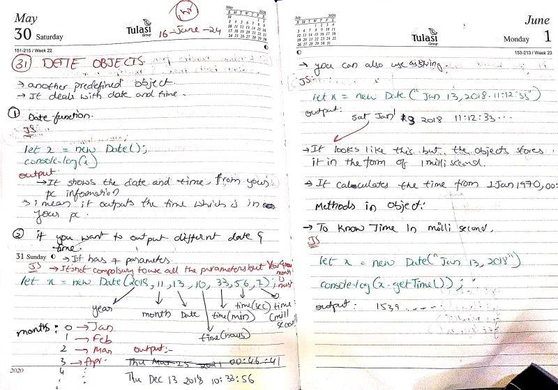 vikas gudi on LinkedIn: Today I learned about Date Objects in ... vikas gudi on LinkedIn: Today I learned about Date Objects in ...