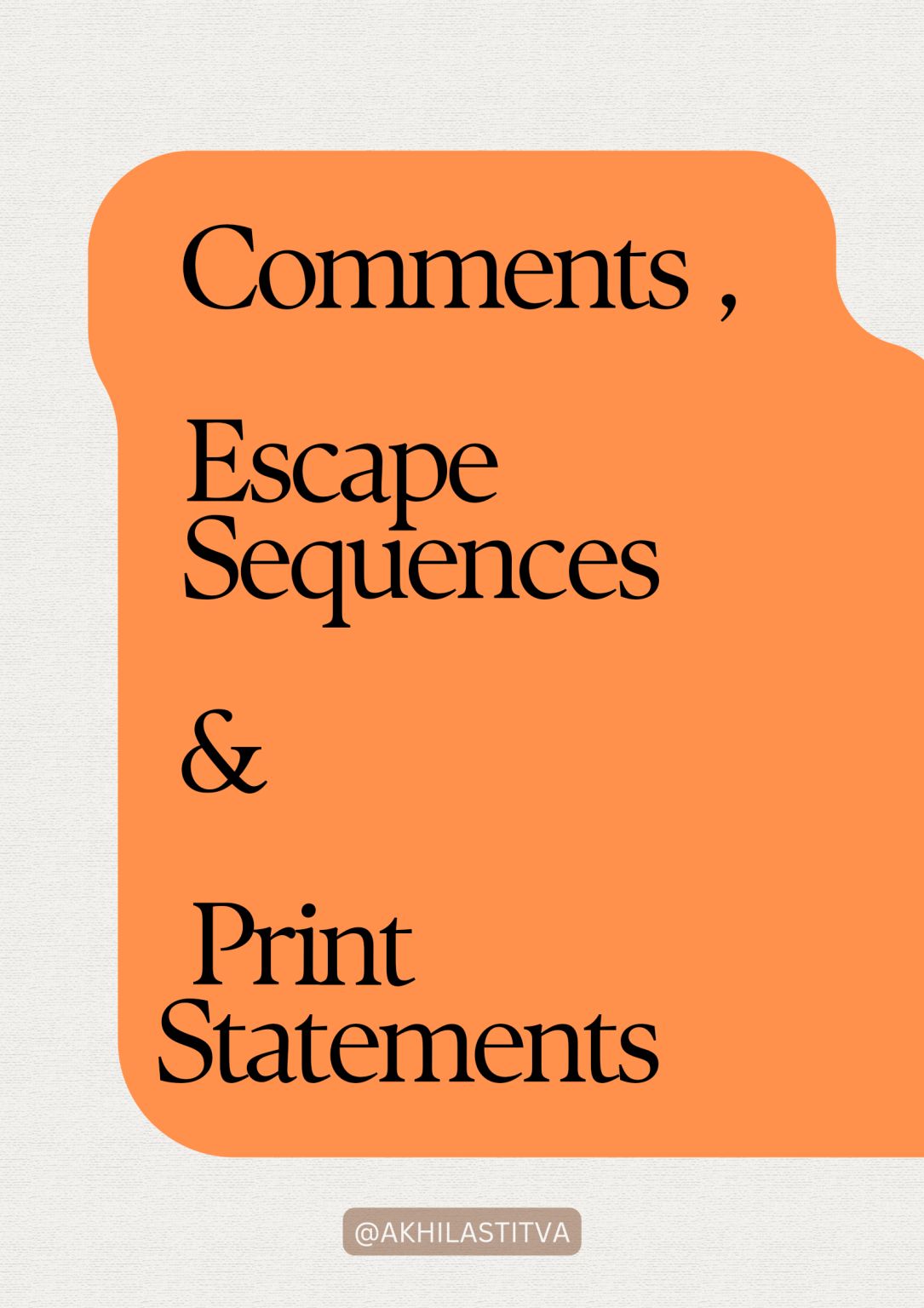 Akhil Astitva on LinkedIn: Dive into Python: Mastering Comments, Escape ... Akhil Astitva on LinkedIn: Dive into Python: Mastering Comments, Escape ...