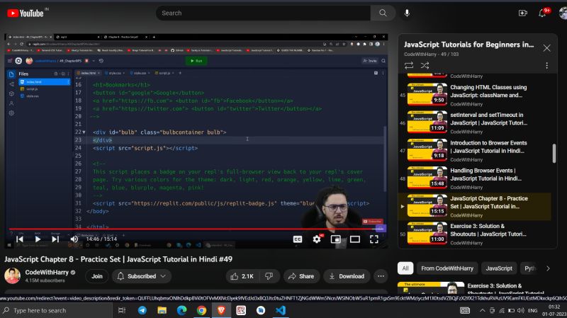 Ranajit Das on LinkedIn: #javascript #codewithharry #learning # ... Ranajit Das on LinkedIn: #javascript #codewithharry #learning # ...