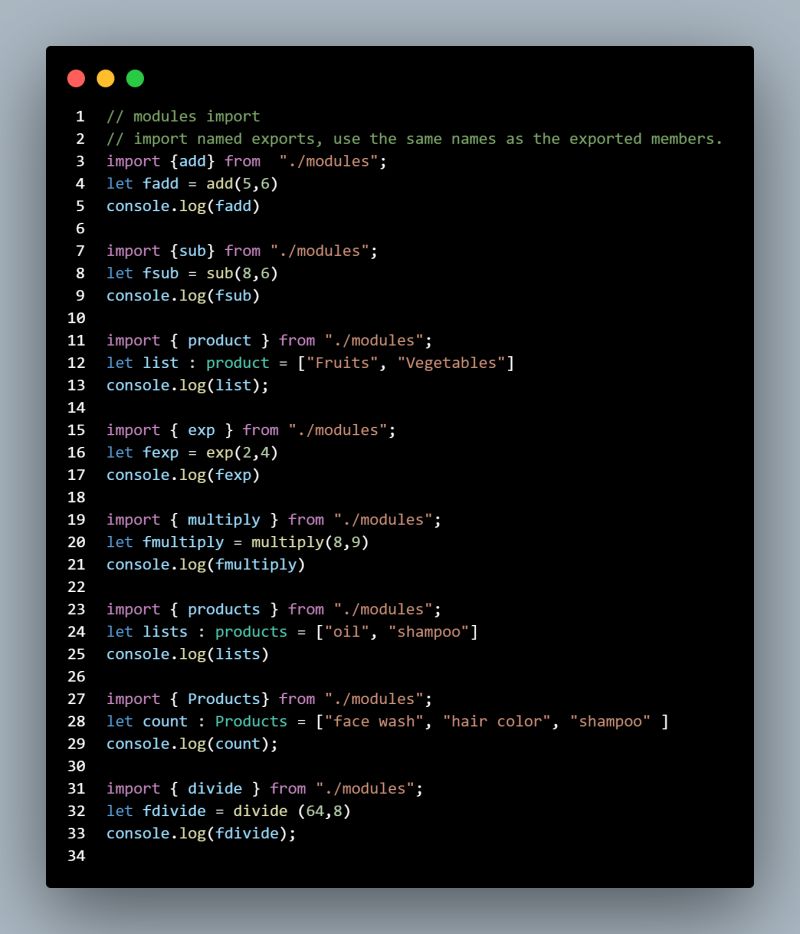 Rahat Bano on LinkedIn: #export #import #typescript #learning # ... Rahat Bano on LinkedIn: #export #import #typescript #learning # ...