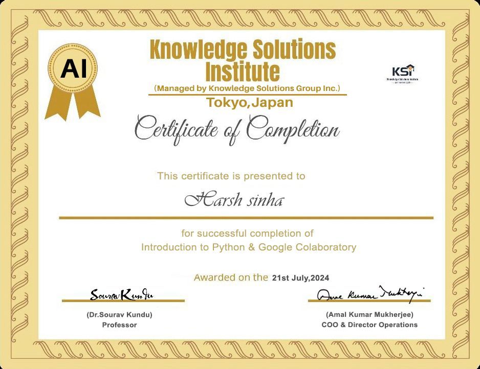 HARSH KUMAR SINHA on LinkedIn: #knowledgesolutionsinstitute # ... HARSH KUMAR SINHA on LinkedIn: #knowledgesolutionsinstitute # ...