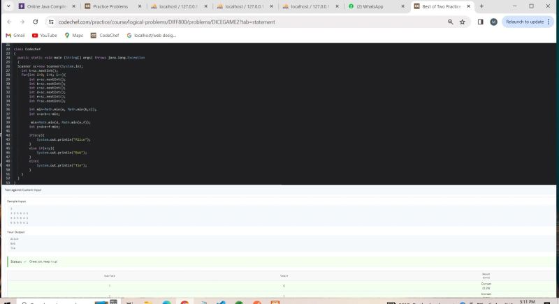 Mohit Nigade on LinkedIn: #codechallenge #learningandgrowing #codechef Mohit Nigade on LinkedIn: #codechallenge #learningandgrowing #codechef