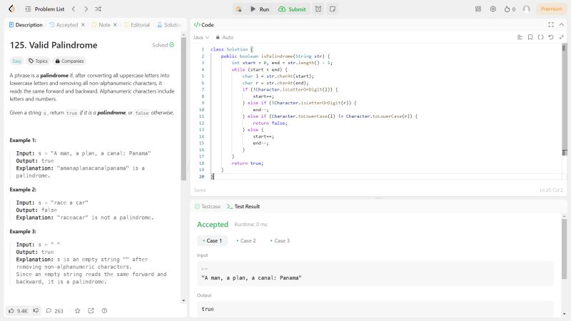 RAJ VERMA on LinkedIn: #100daysofcode #leetcode #day4 #validpalindrome ... RAJ VERMA on LinkedIn: #100daysofcode #leetcode #day4 #validpalindrome ...