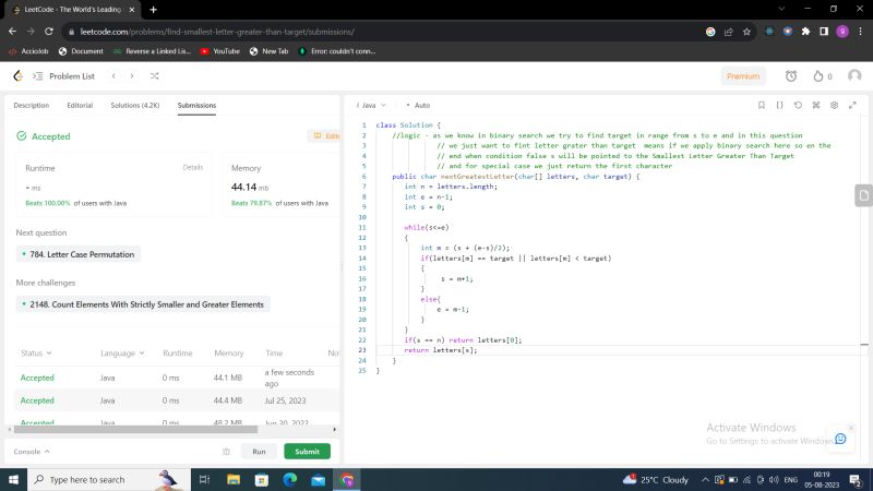 Govind Bhatt on LinkedIn: #dsa #100daysofcodechallenge #binarysearch # ... Govind Bhatt on LinkedIn: #dsa #100daysofcodechallenge #binarysearch # ...