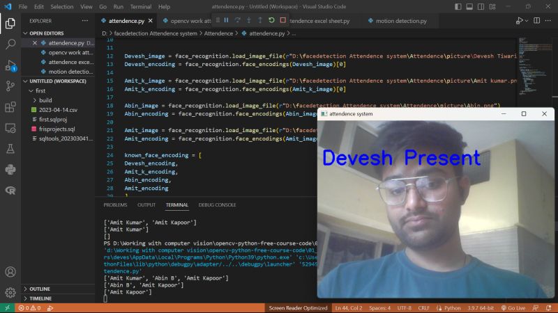 Devesh Tiwari on LinkedIn: #python #opencv #face_recognition #csv #csv ... Devesh Tiwari on LinkedIn: #python #opencv #face_recognition #csv #csv ...