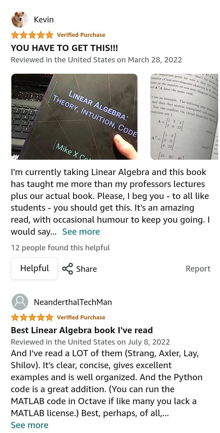 Vishwajeet Sarmalkar on LinkedIn: Linear Algebra: Theory, Intuition ... Vishwajeet Sarmalkar on LinkedIn: Linear Algebra: Theory, Intuition ...