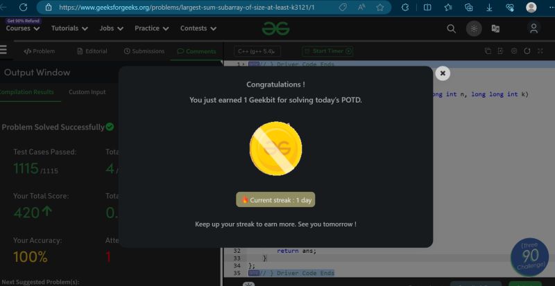 Anmol Singh on LinkedIn: #100daysofcode #gfg #leetcode #drgvishwanathan Anmol Singh on LinkedIn: #100daysofcode #gfg #leetcode #drgvishwanathan