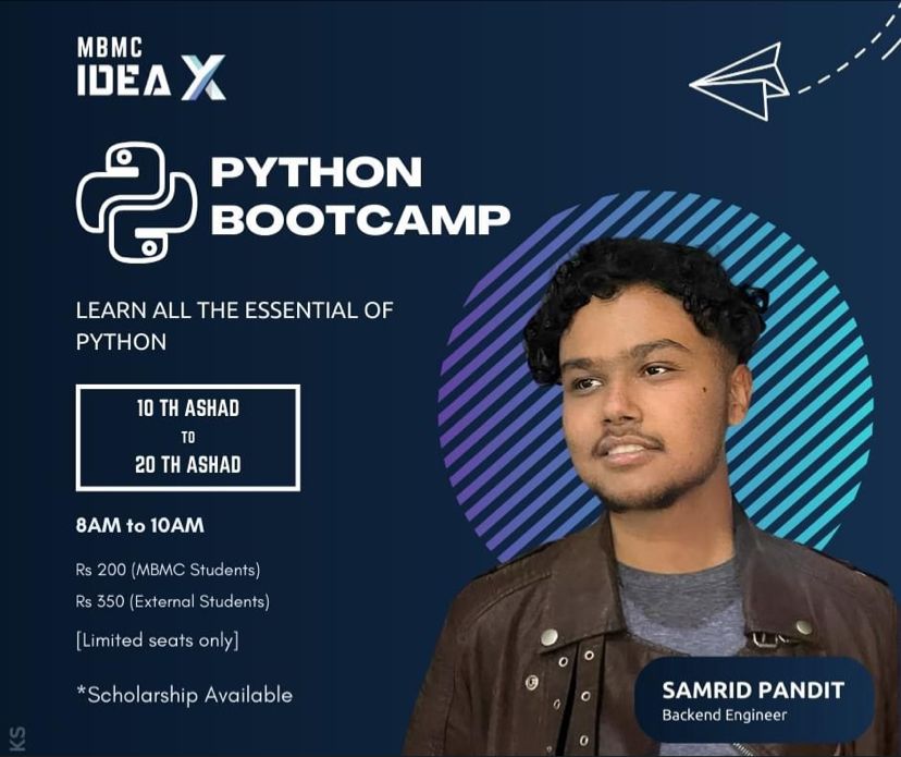 MBMC IdeaX on LinkedIn: #pythonbootcamp #codingskills #scholarships # ... MBMC IdeaX on LinkedIn: #pythonbootcamp #codingskills #scholarships # ...