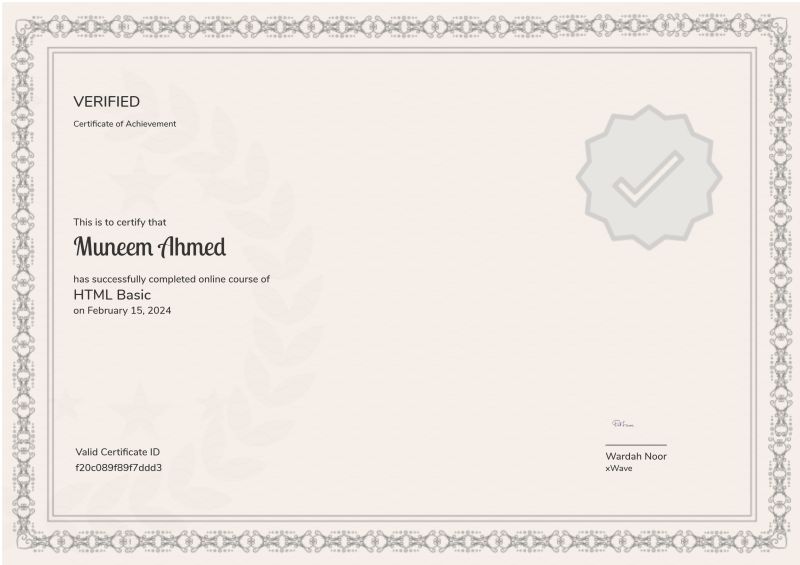 Muneem Ahmed on LinkedIn: #html #webdevelopment #certification # ... Muneem Ahmed on LinkedIn: #html #webdevelopment #certification # ...