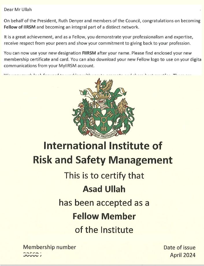 Asad Ullah _CSP®,CMIOSH,FIIRSM,CSM®,CSI®,PM-ASSP,EMPSC on LinkedIn: # ... Asad Ullah _CSP®,CMIOSH,FIIRSM,CSM®,CSI®,PM-ASSP,EMPSC on LinkedIn: # ...