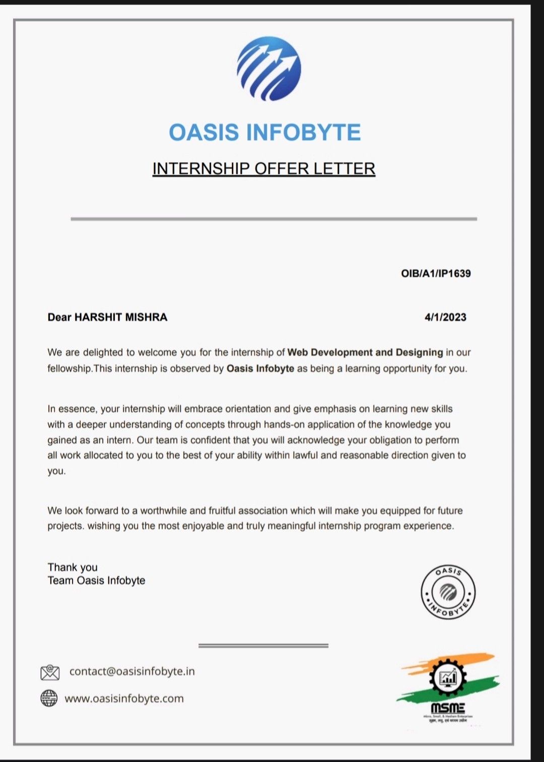 Harshit Mishra on LinkedIn: #connections #internship #experience # ... Harshit Mishra on LinkedIn: #connections #internship #experience # ...