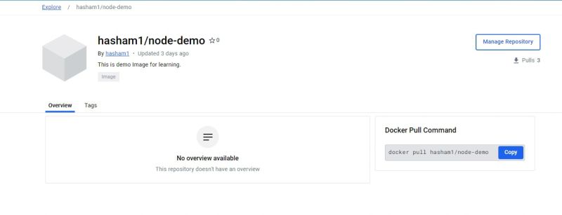 Sharing my image on docker hub | Hasham Uddin posted on the topic ... Sharing my image on docker hub | Hasham Uddin posted on the topic ...