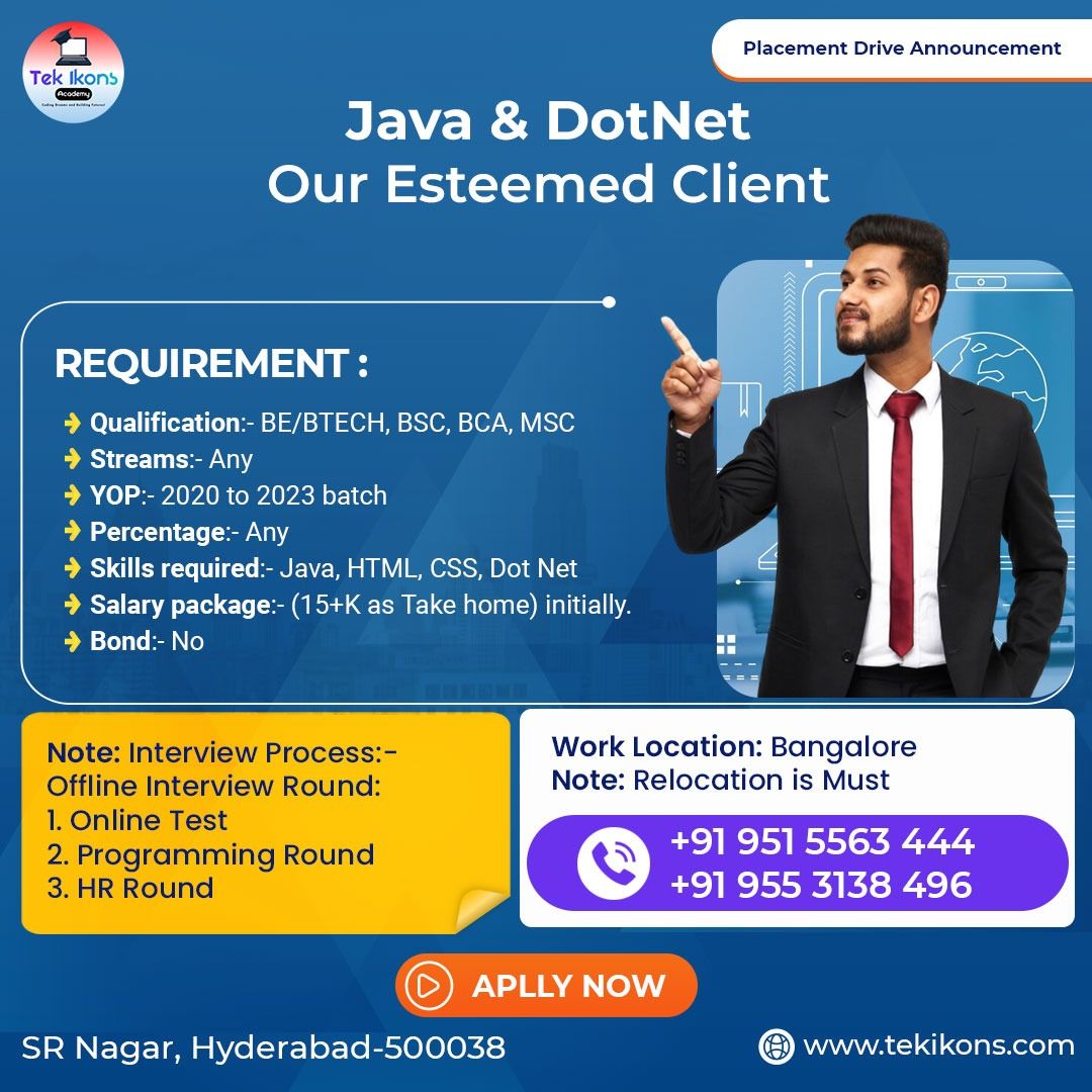 Tek Ikons Academy on LinkedIn: #jobplacement #jobopportunity # ... Tek Ikons Academy on LinkedIn: #jobplacement #jobopportunity # ...
